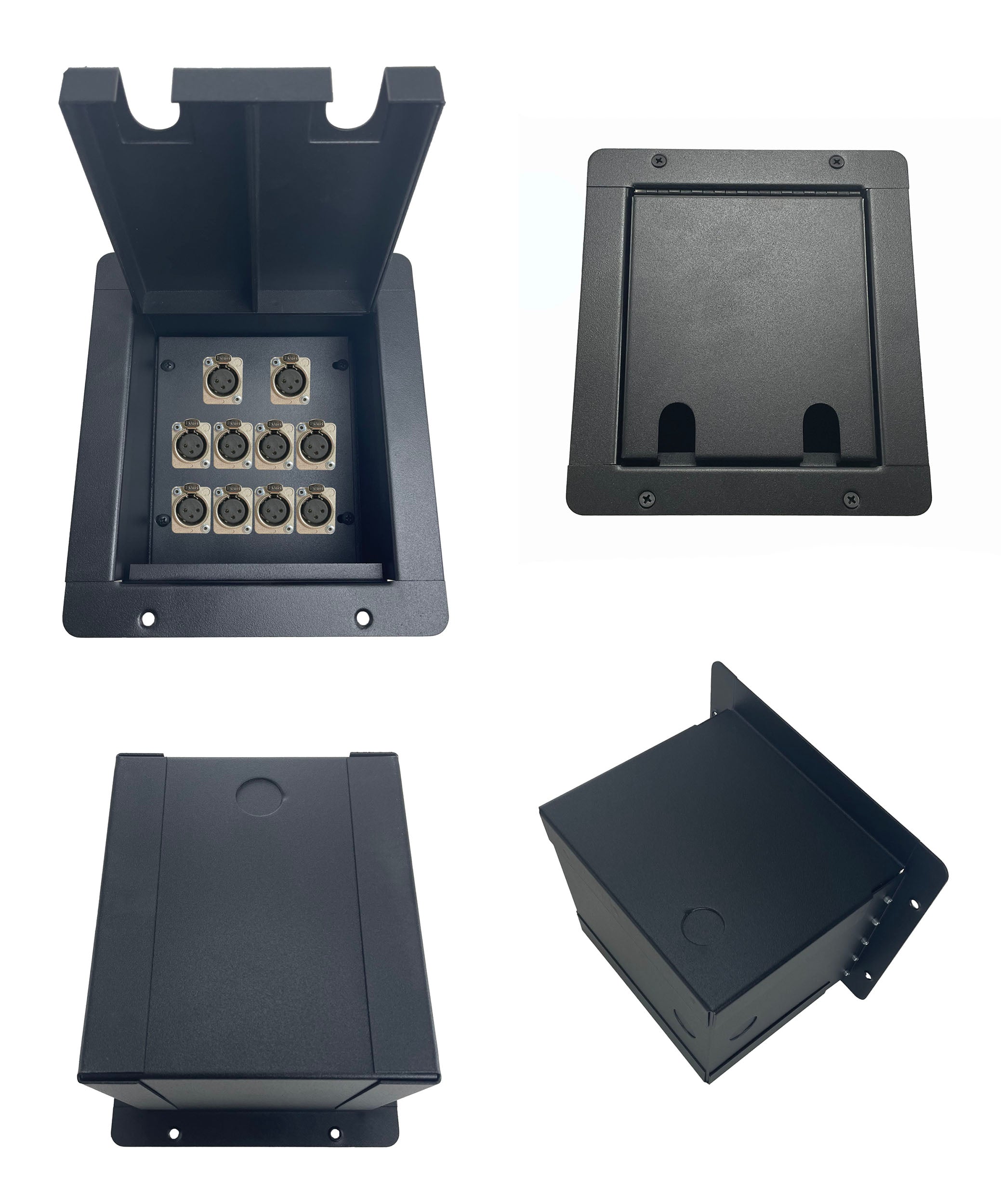 PROCRAFT FPML-10X-BK - Recessed Stage Pocket / Floor Box 10 CH's - cus