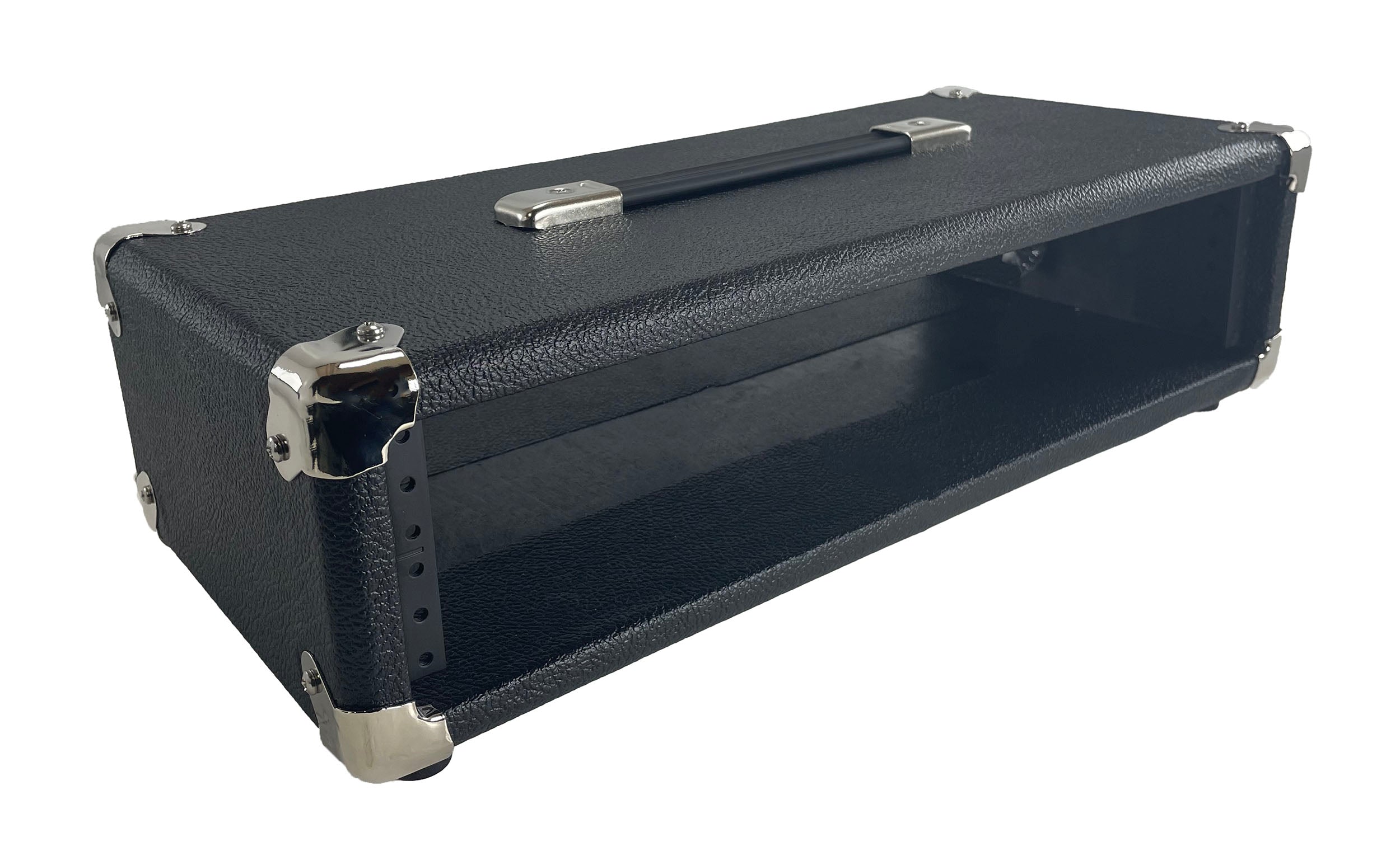 PROCRAFT 2U 9" Deep Rack Case in Black Tolex Wrap - Top Handle w/ rack