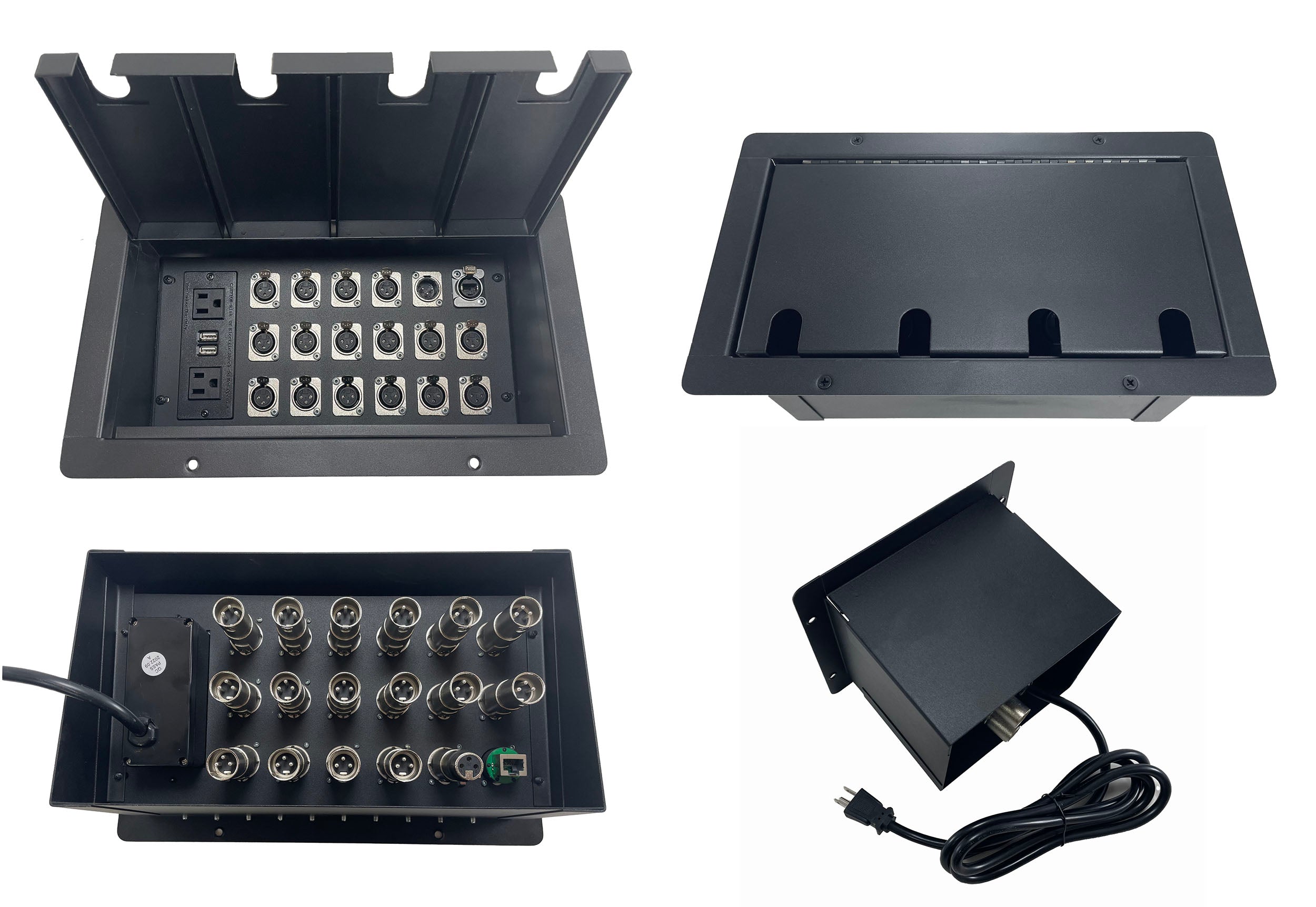 PROCRAFT JUMBO 4 HOLE LID FEED-THRU RECESSED Stage Pocket/Floor Box w/