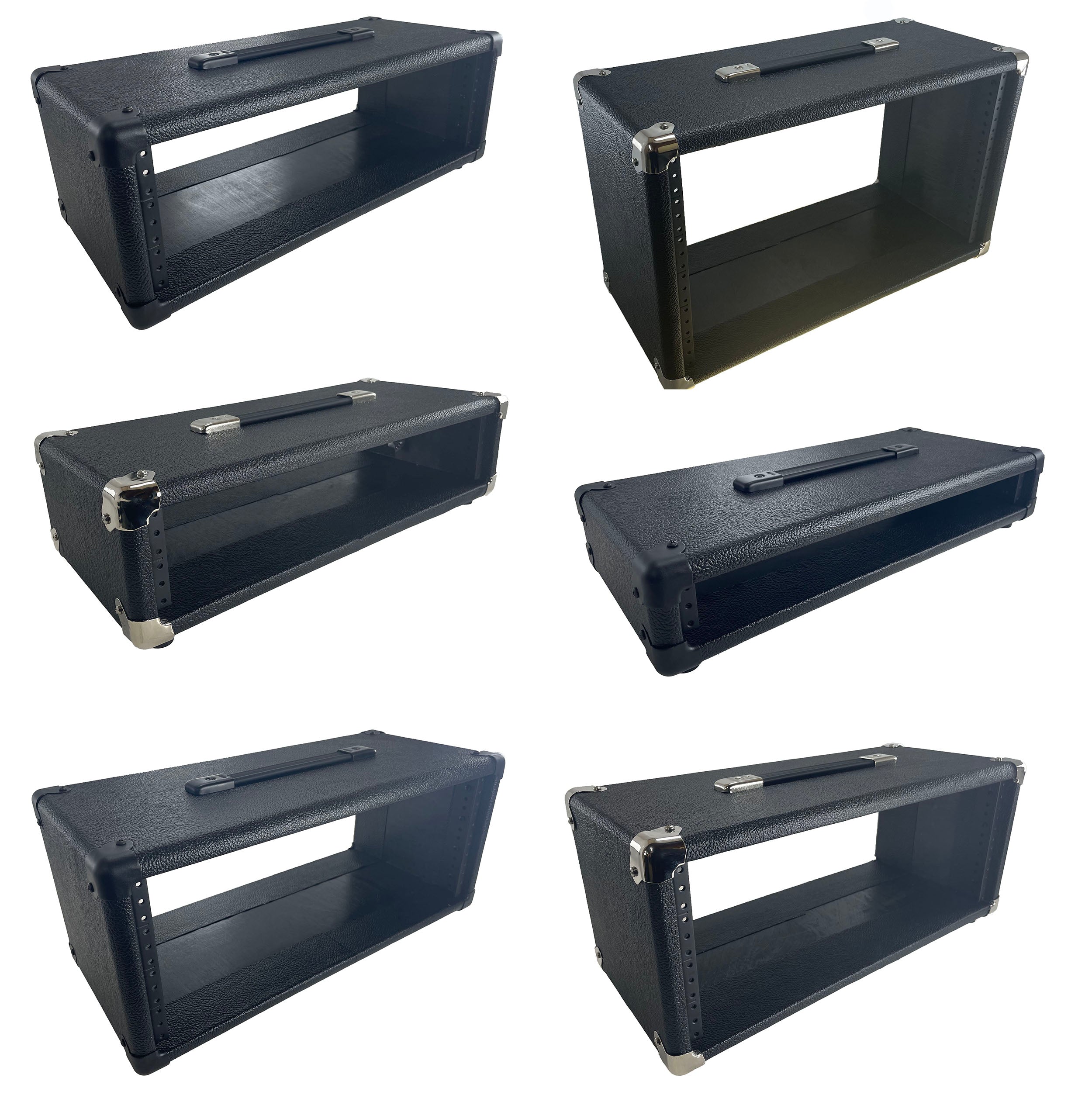PROCRAFT 9" Deep Rack Case in Black Tolex Wrap - Top Handle Black or N