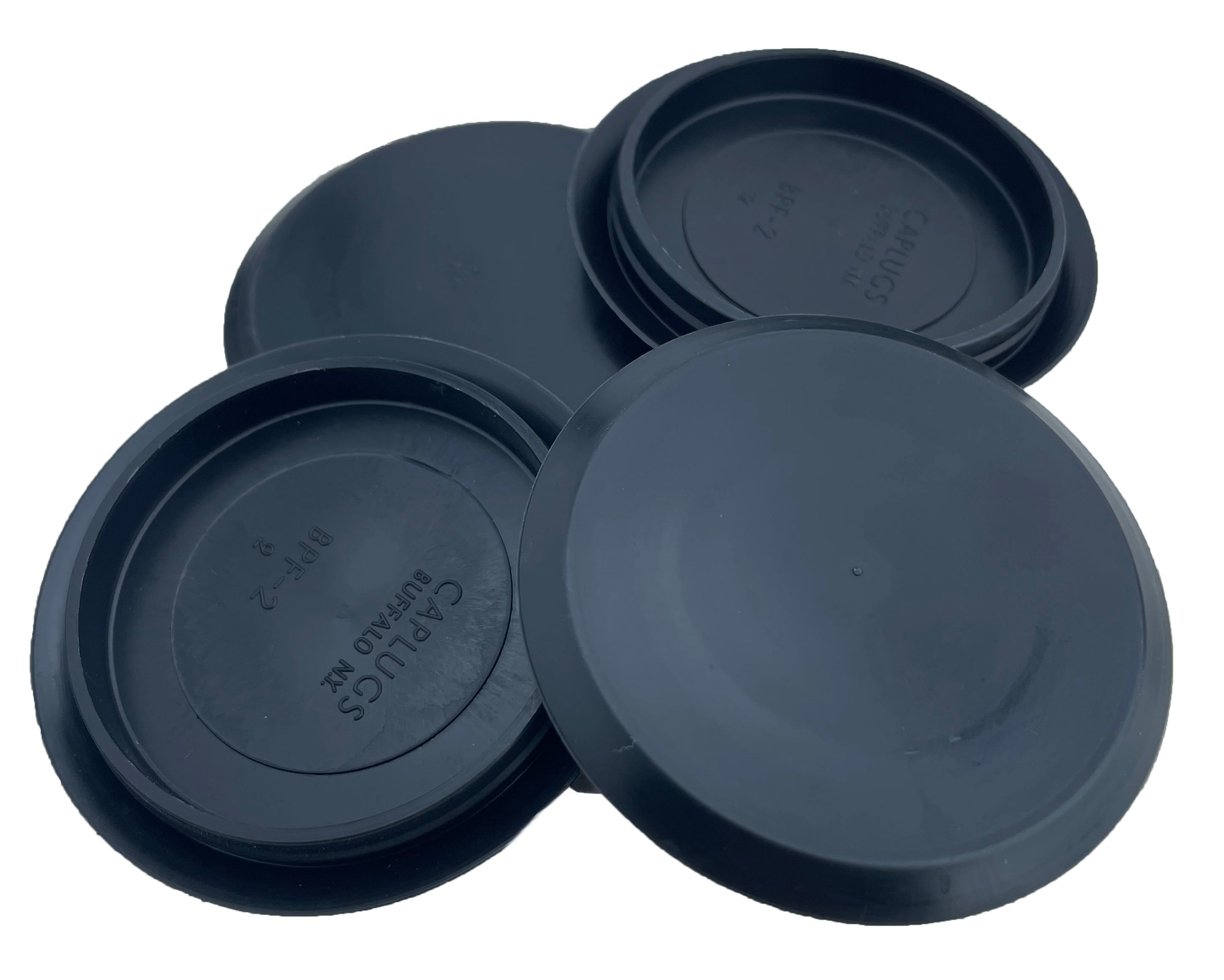 4 Pack Genuine NEW CAPLUGS Brand Flexible 2" Black Plastic Hole Plugs