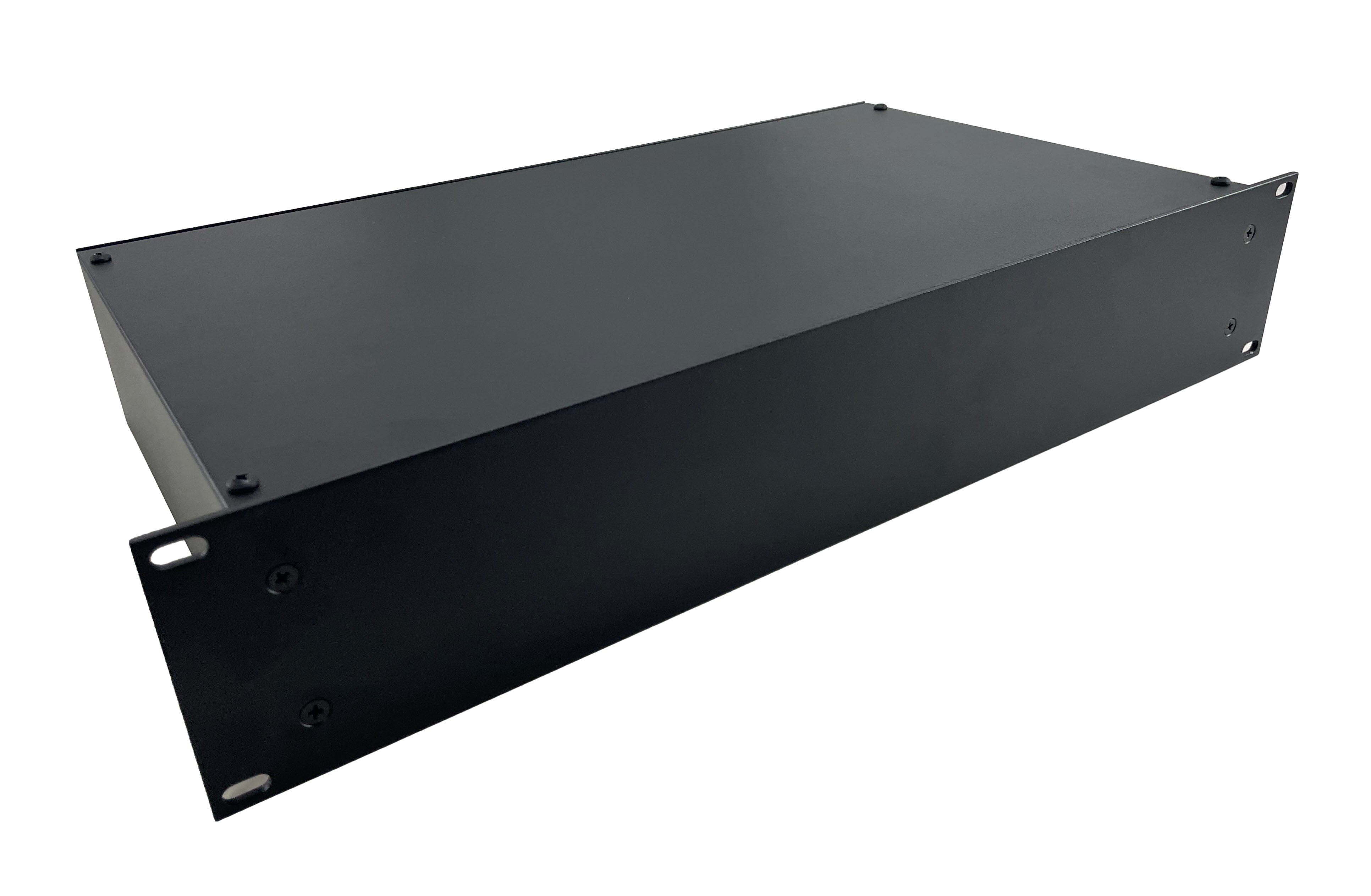 PROCRAFT RP2B-10-BK 2U 10" Deep Rack Mount Project Box - Aluminum Face