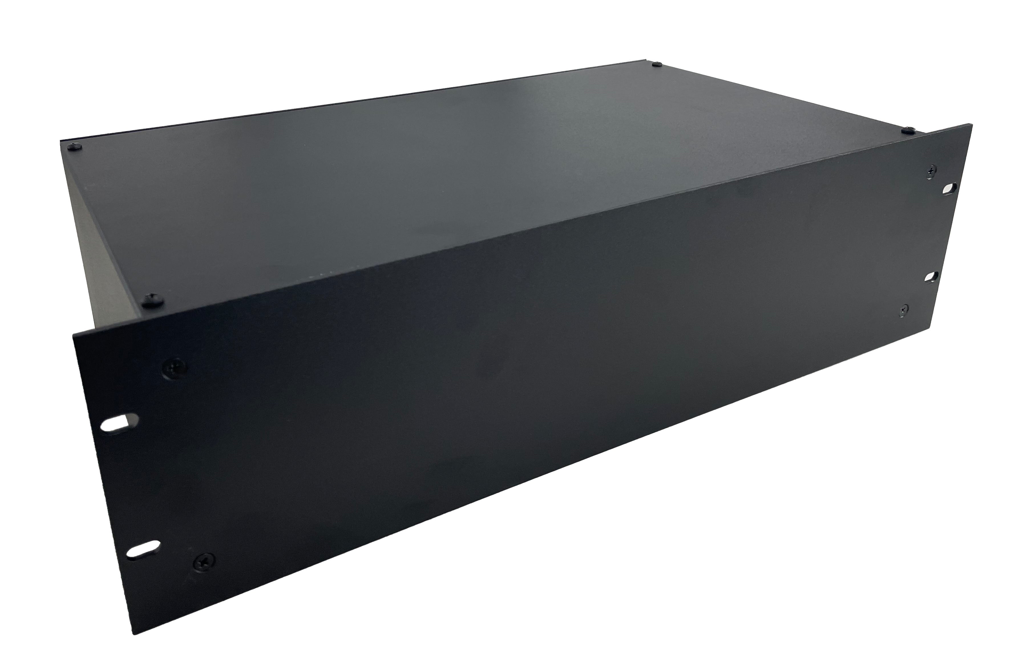 PROCRAFT RP3B-10-BK 3U 10" Deep Rack Mount Project Box - Aluminum Face