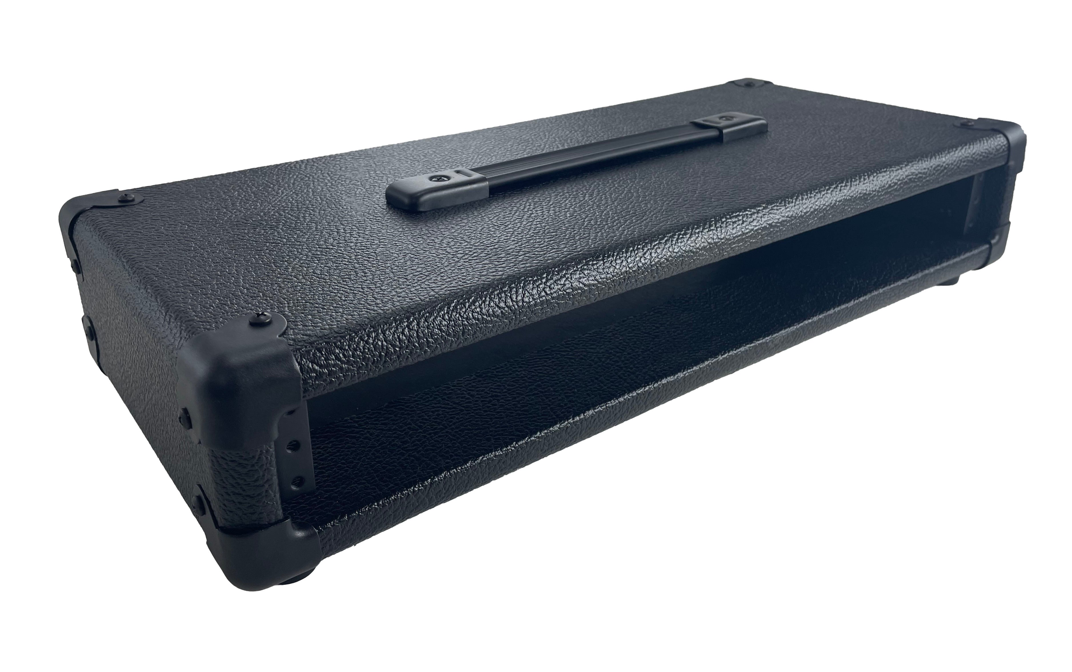 PROCRAFT 1U 9" Deep Rack Case in Black Tolex Wrap - Top Handle Black H