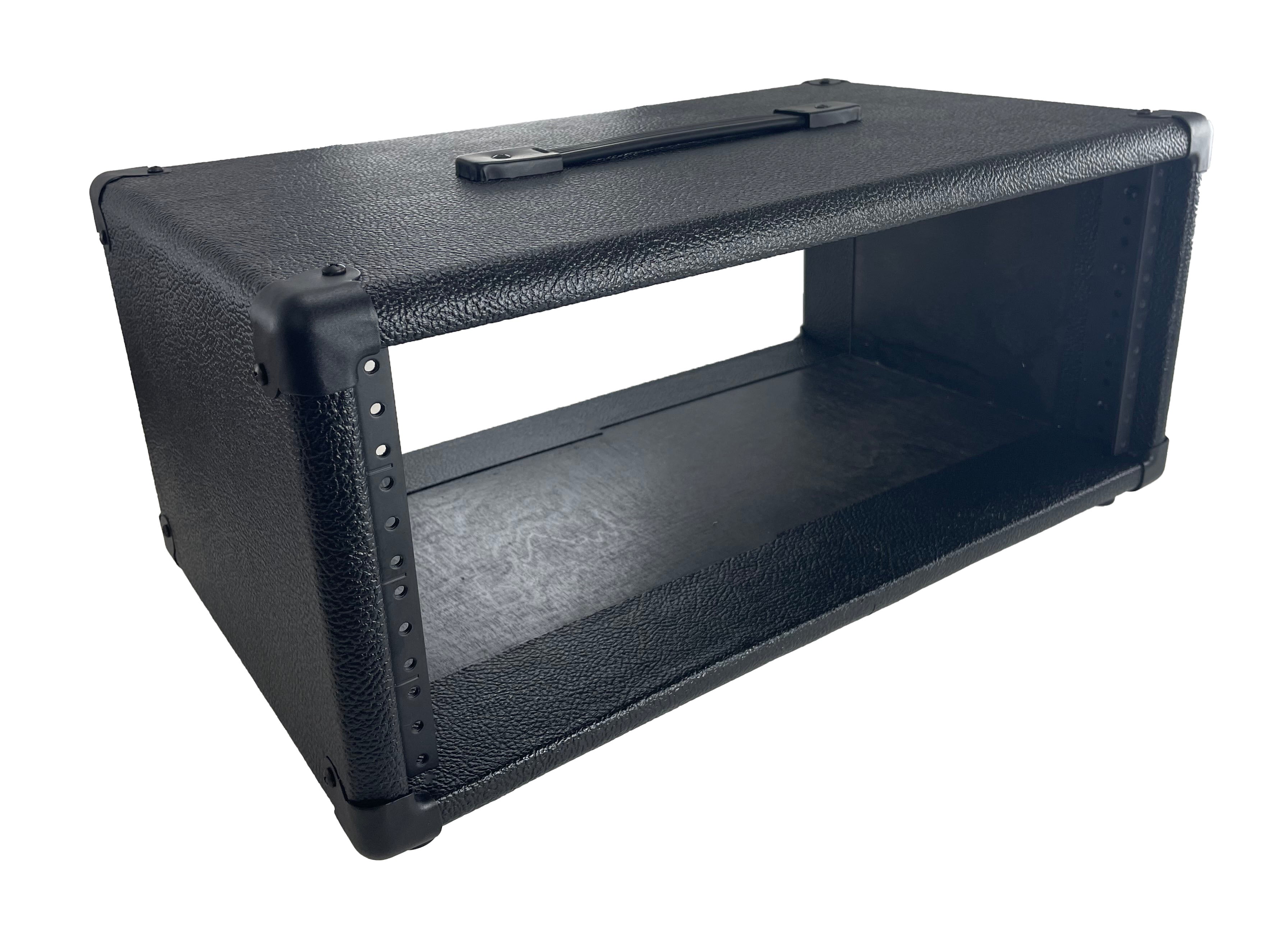 PROCRAFT 4U 12" Deep Rack Case in Black Tolex Wrap - Top Handle Black