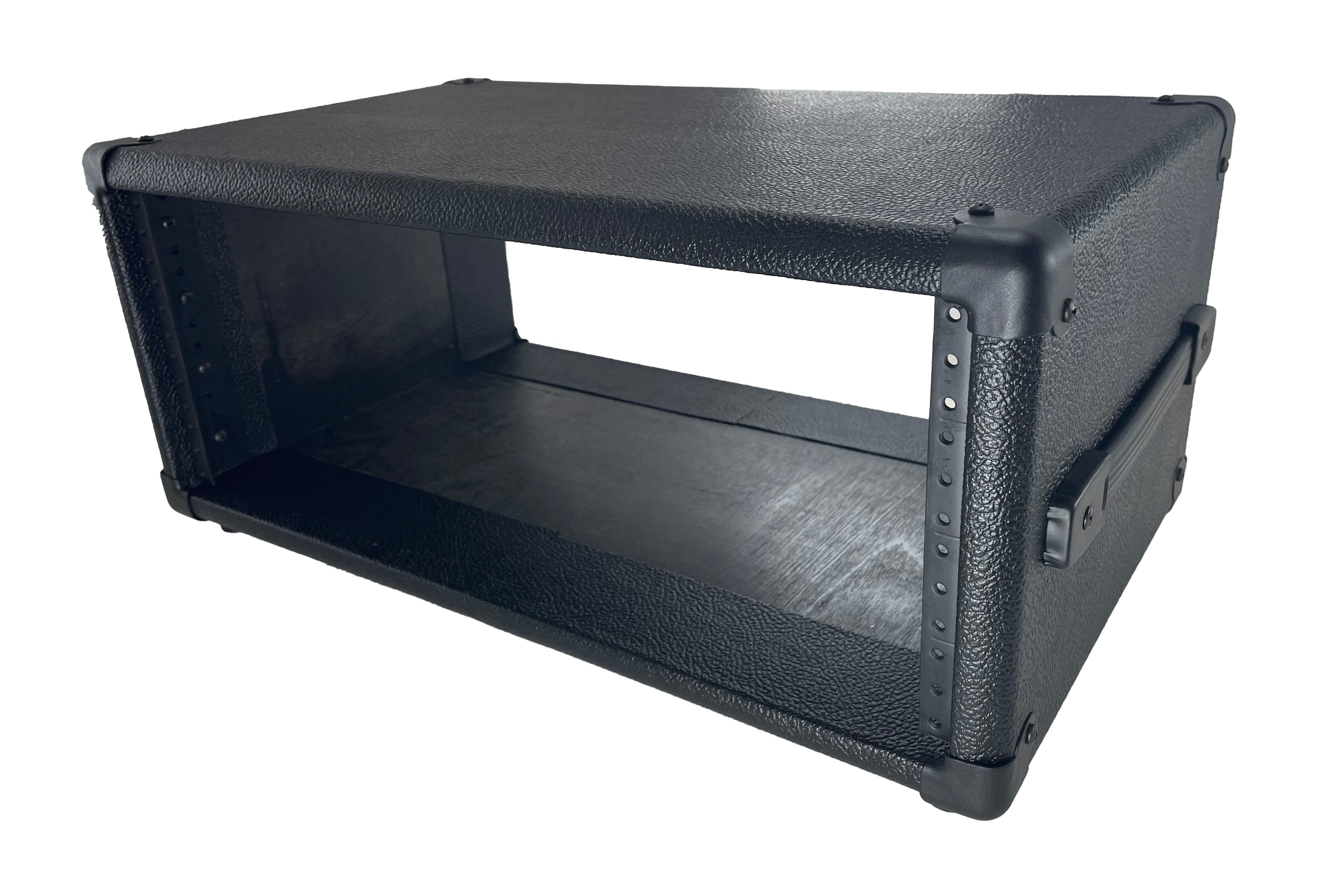 PROCRAFT 4U 12" Deep Rack Case in Black Tolex Wrap - Side Handle Black