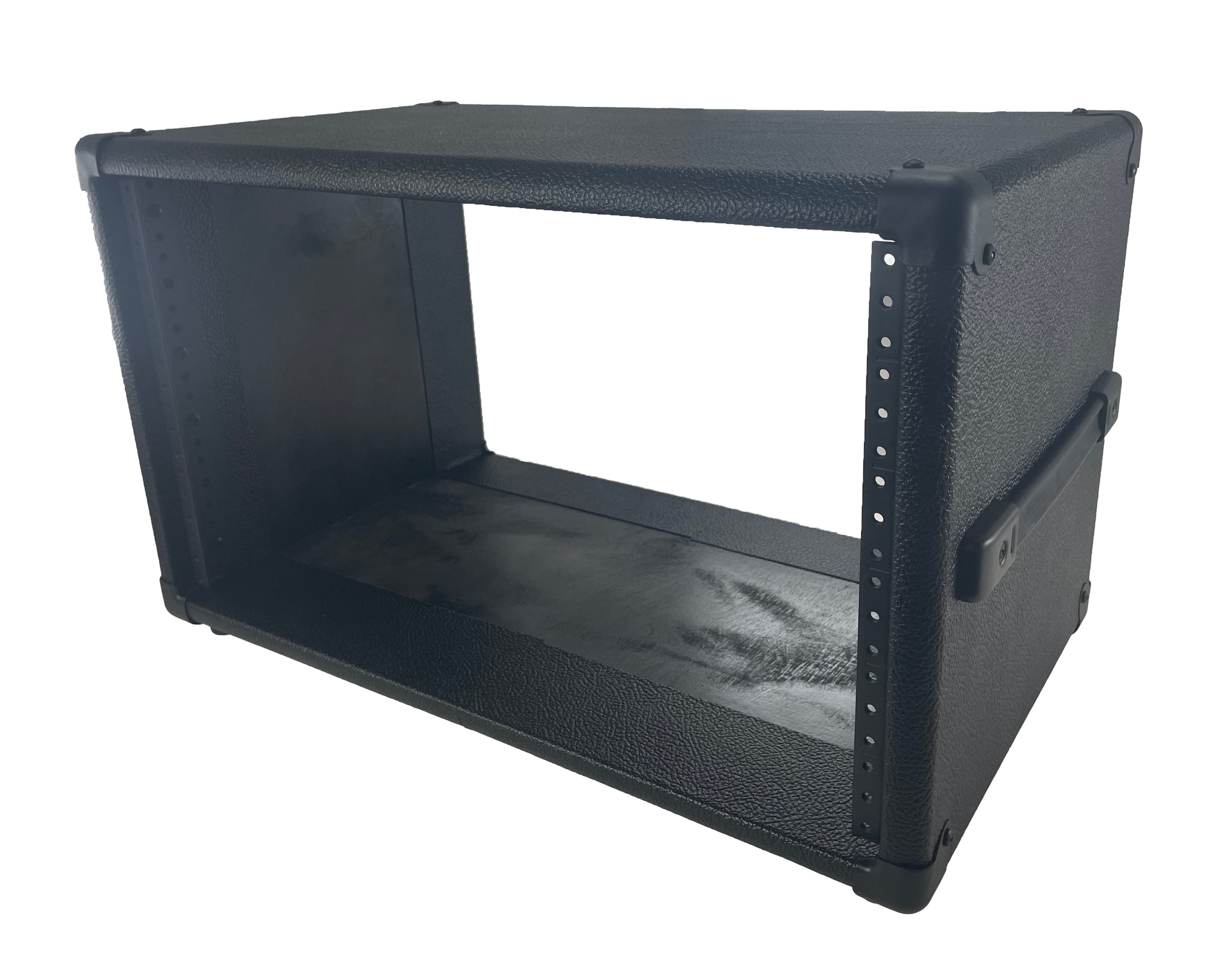 PROCRAFT 6U 12" Deep Rack Case in Black Tolex Wrap - Side Handle Black