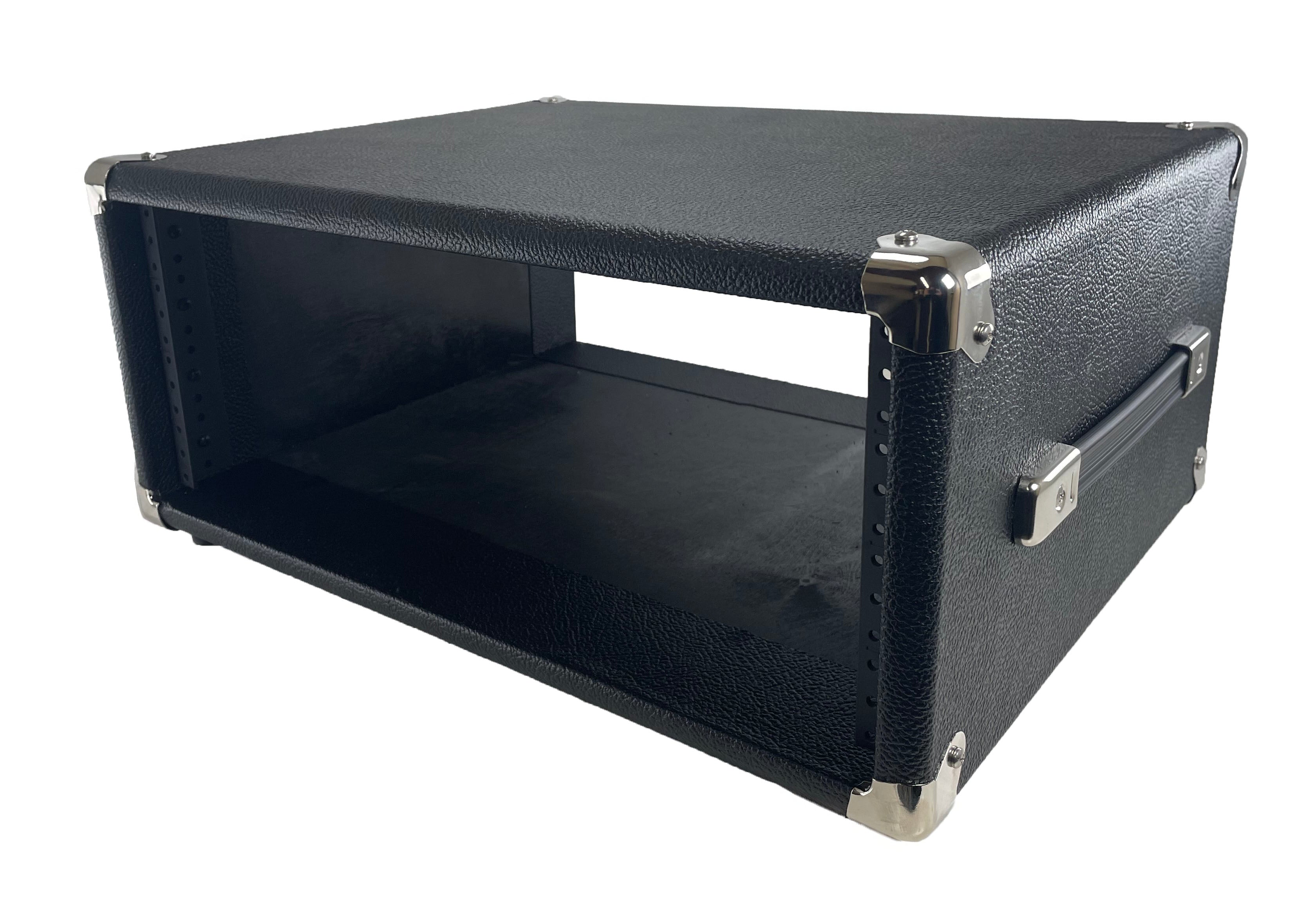 PROCRAFT 4U 16" Deep Rack Case in Black Tolex Wrap - Side Handle w/ Ra