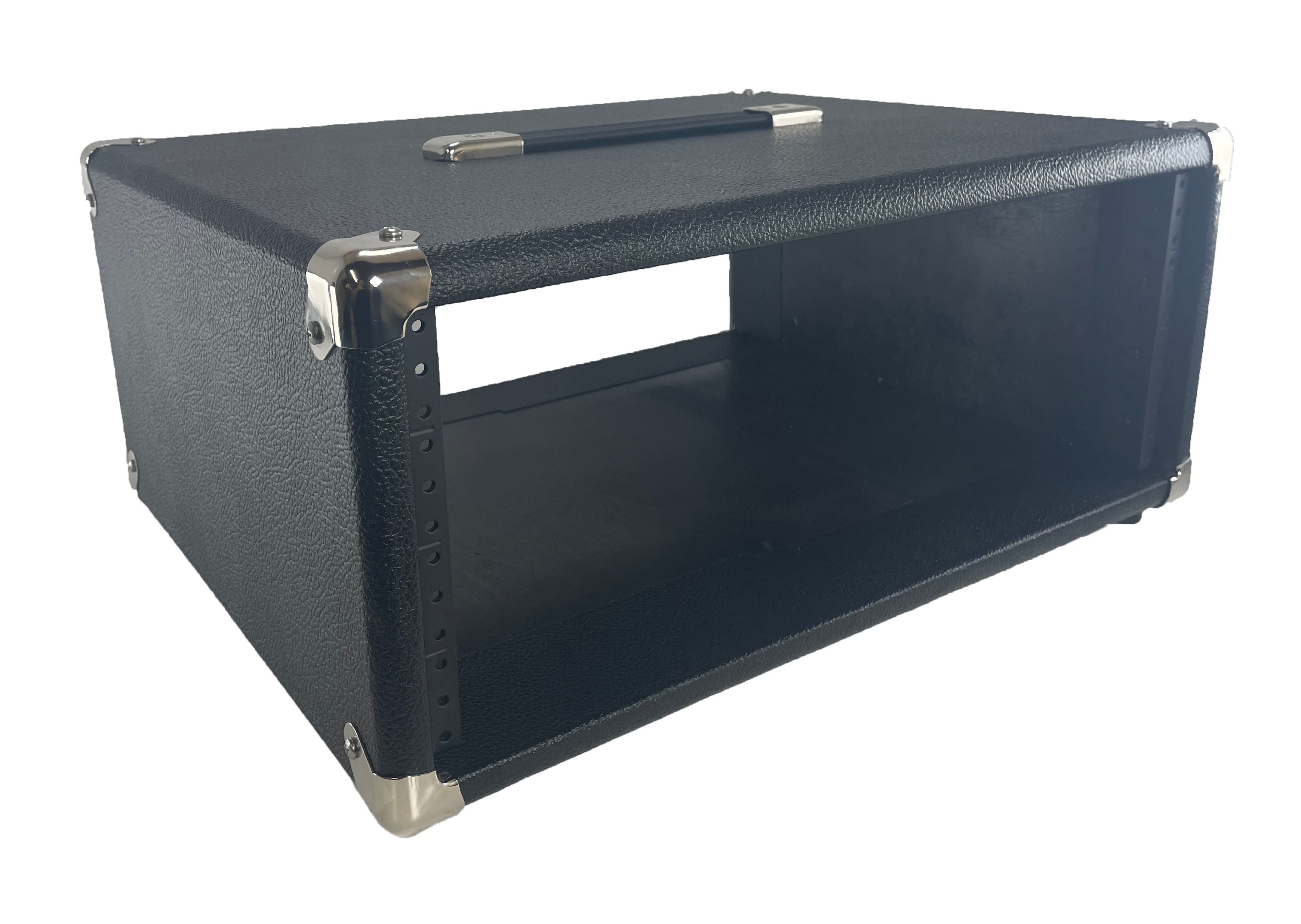 PROCRAFT 4U 16" Deep Rack Case in Black Tolex Wrap - Top Handle w/ Rac