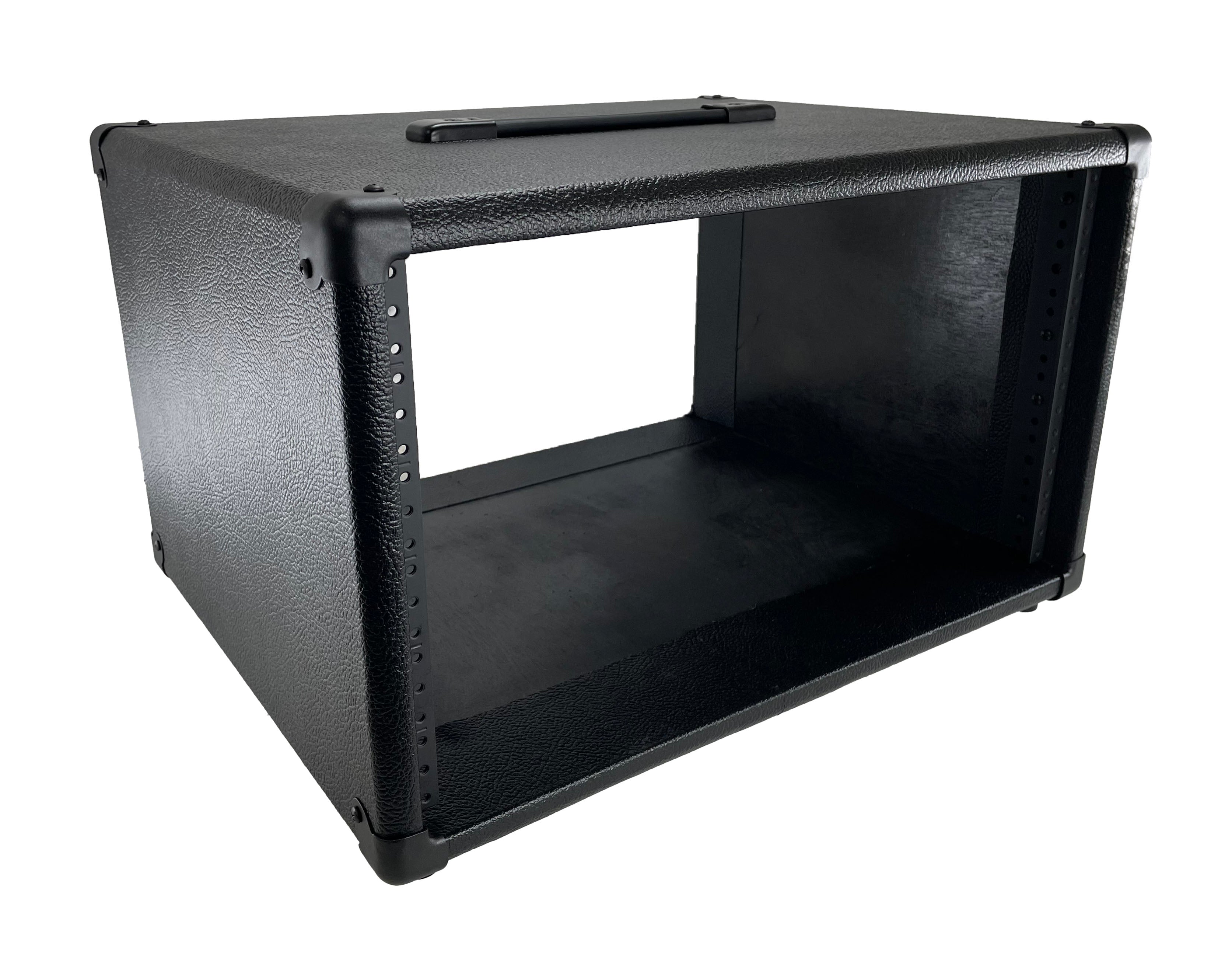 PROCRAFT 6U 16" Deep Rack Case in Black Tolex Wrap - Top Handle Black