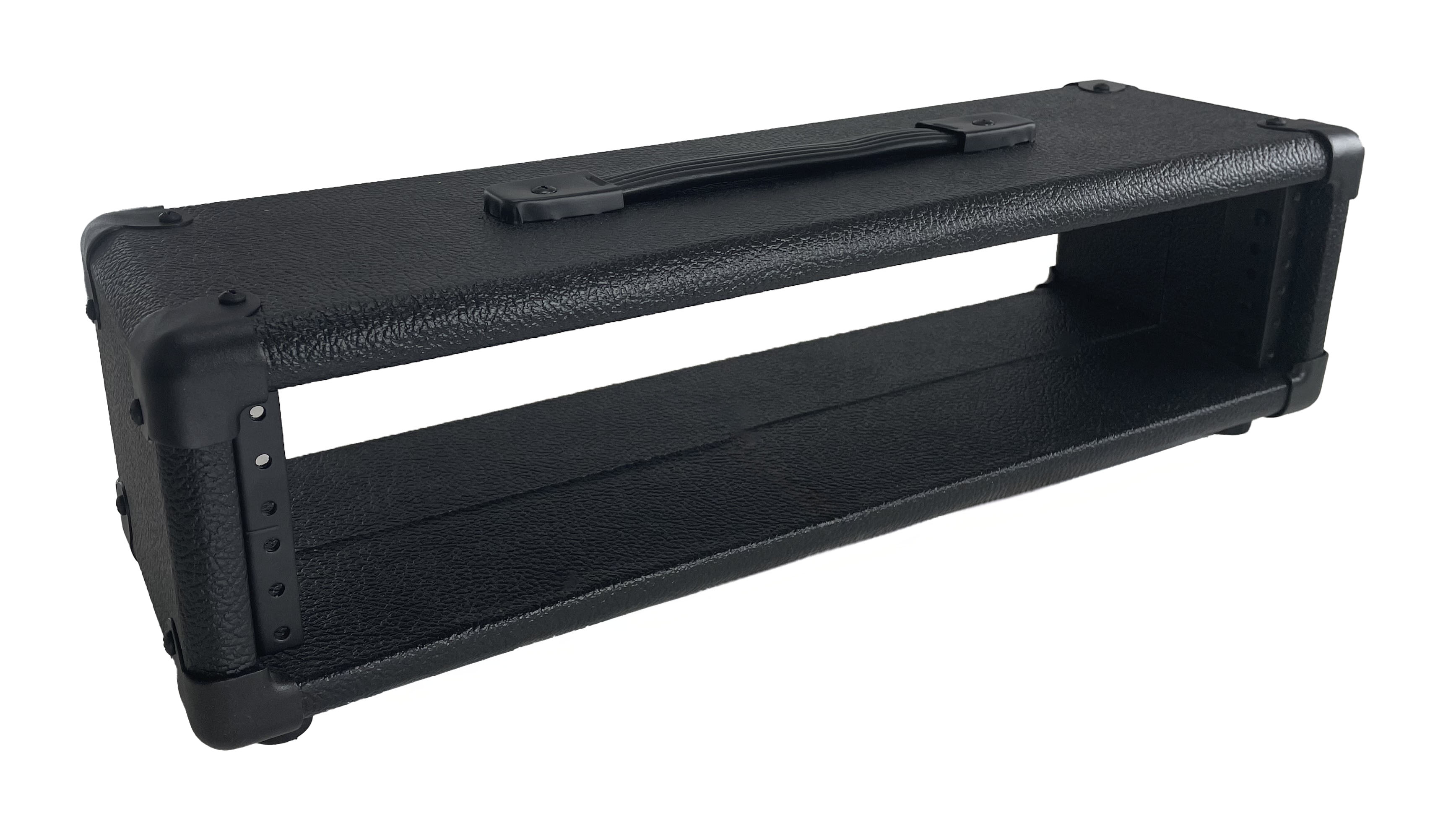 PROCRAFT 2U 6" Deep Rack Case in Black Tolex Wrap - Top Handle Black H