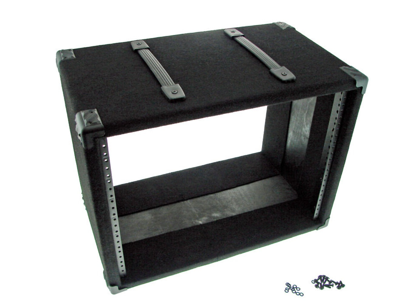 PROCRAFT 8U 12" Deep Rack Case in Black Carpet Wrap - Top Handles w/ R