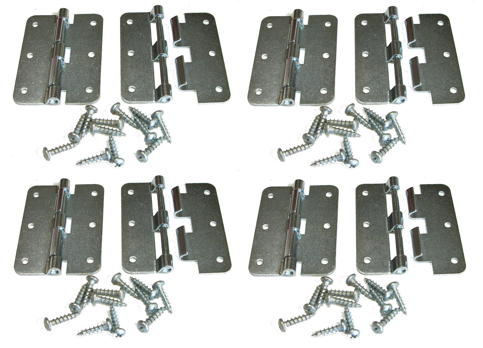 8 Pack Penn Elcom P0626EZ Zinc Plated Large Take Apart Hinge With Scre